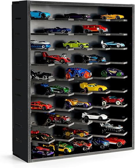 Amazon.com: Krafetto Toy Car Display Shelf, Holds 50 Diecast 1/64 Toy ...