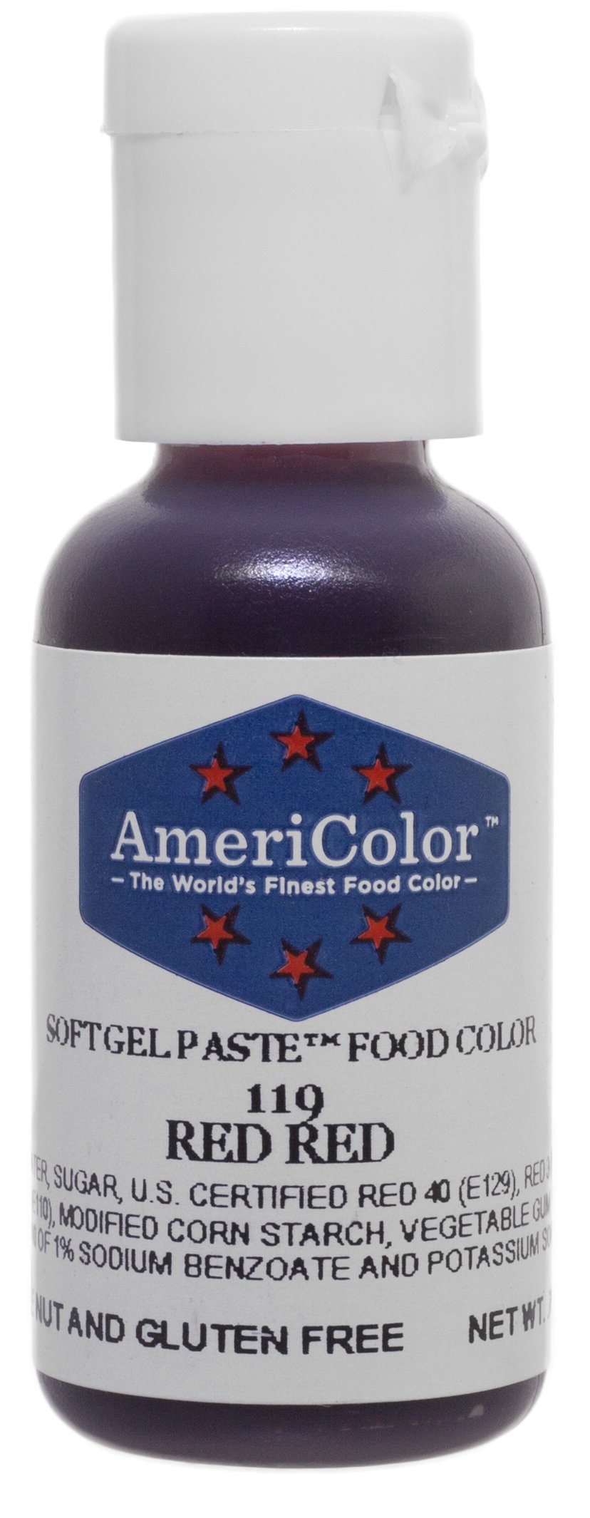 Amazon.com: Americolor Soft Gel Paste Food Color, 0.75-Ounce, Red ...