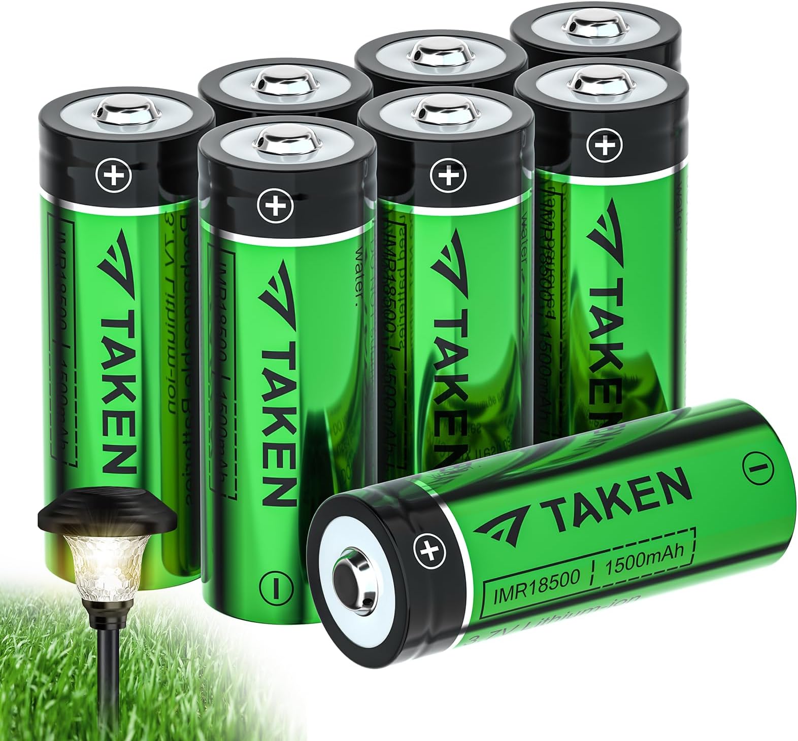 Amazon.com: Taken 18500 Rechargeable Batteries, 3.7V 1500mAh Li-ion IMR ...