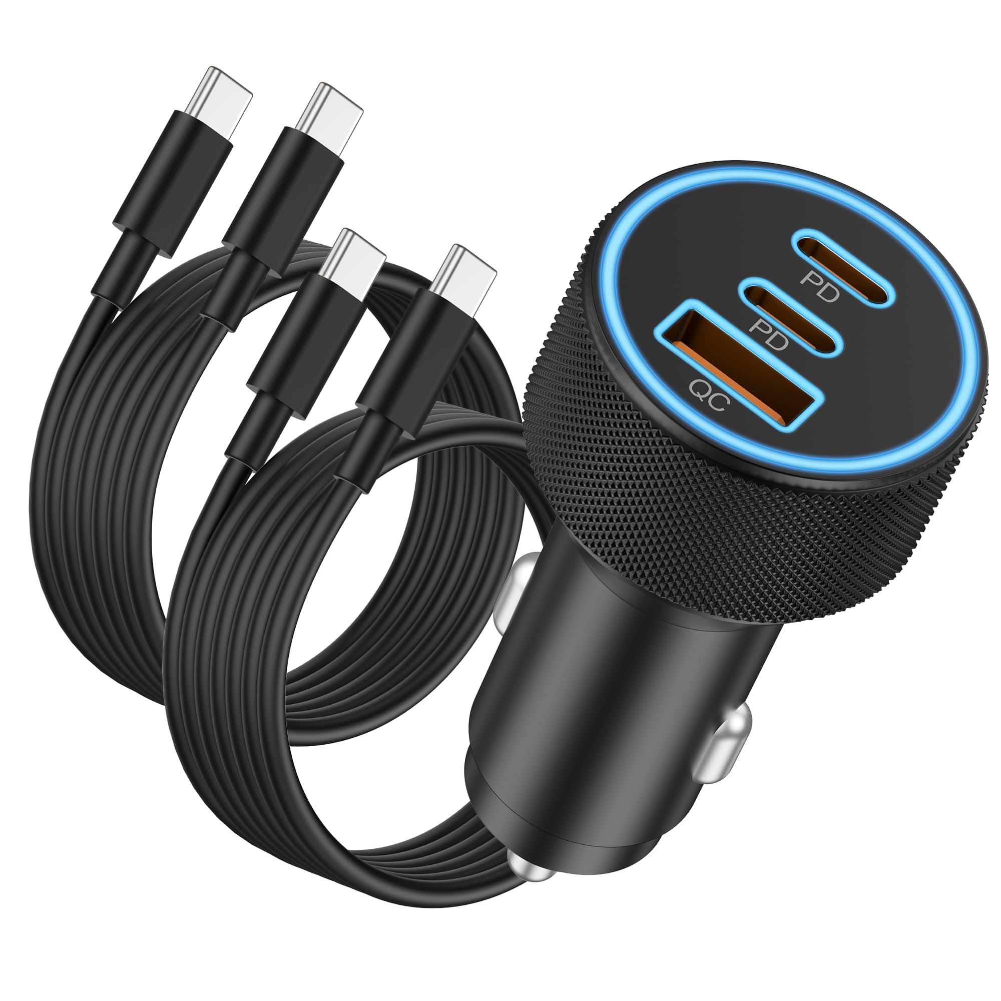 [3 in 1] USB C Car Charger, 67W 3-Port PD/QC Super Fast Type C Car ...