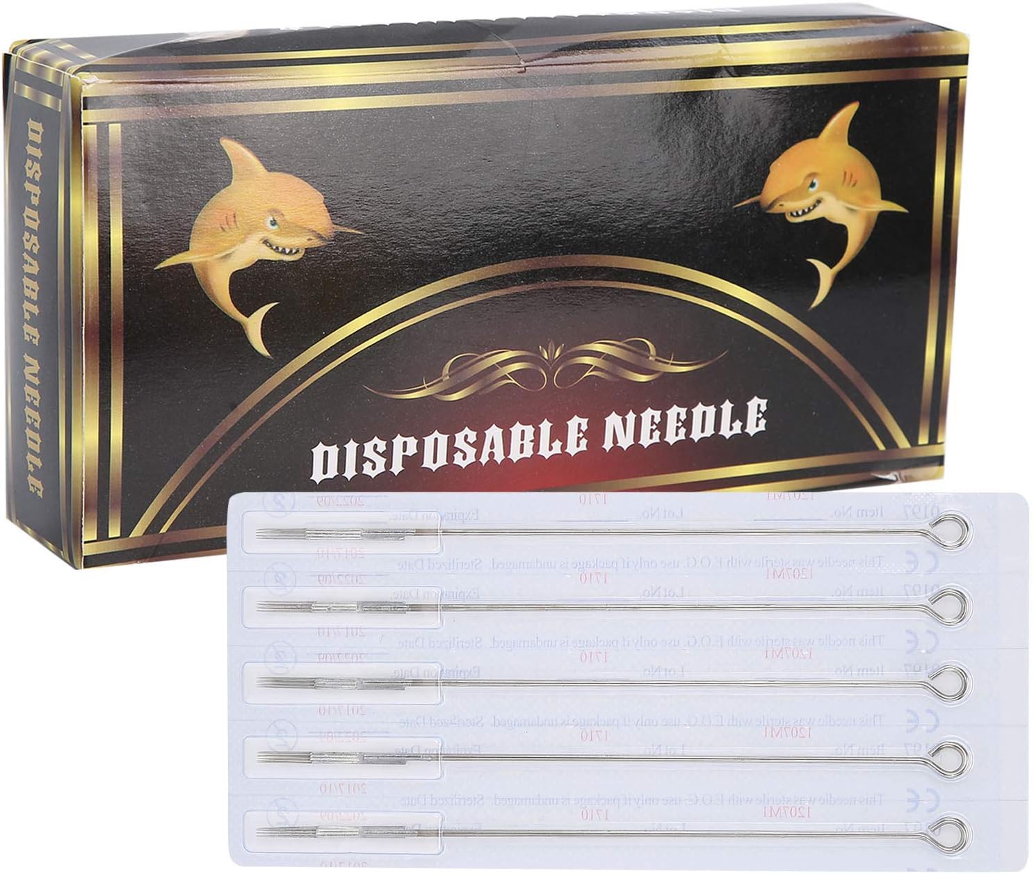 50pcs Tattoo Needle Stainless Steel Disposable Health Safety Tattoo ...