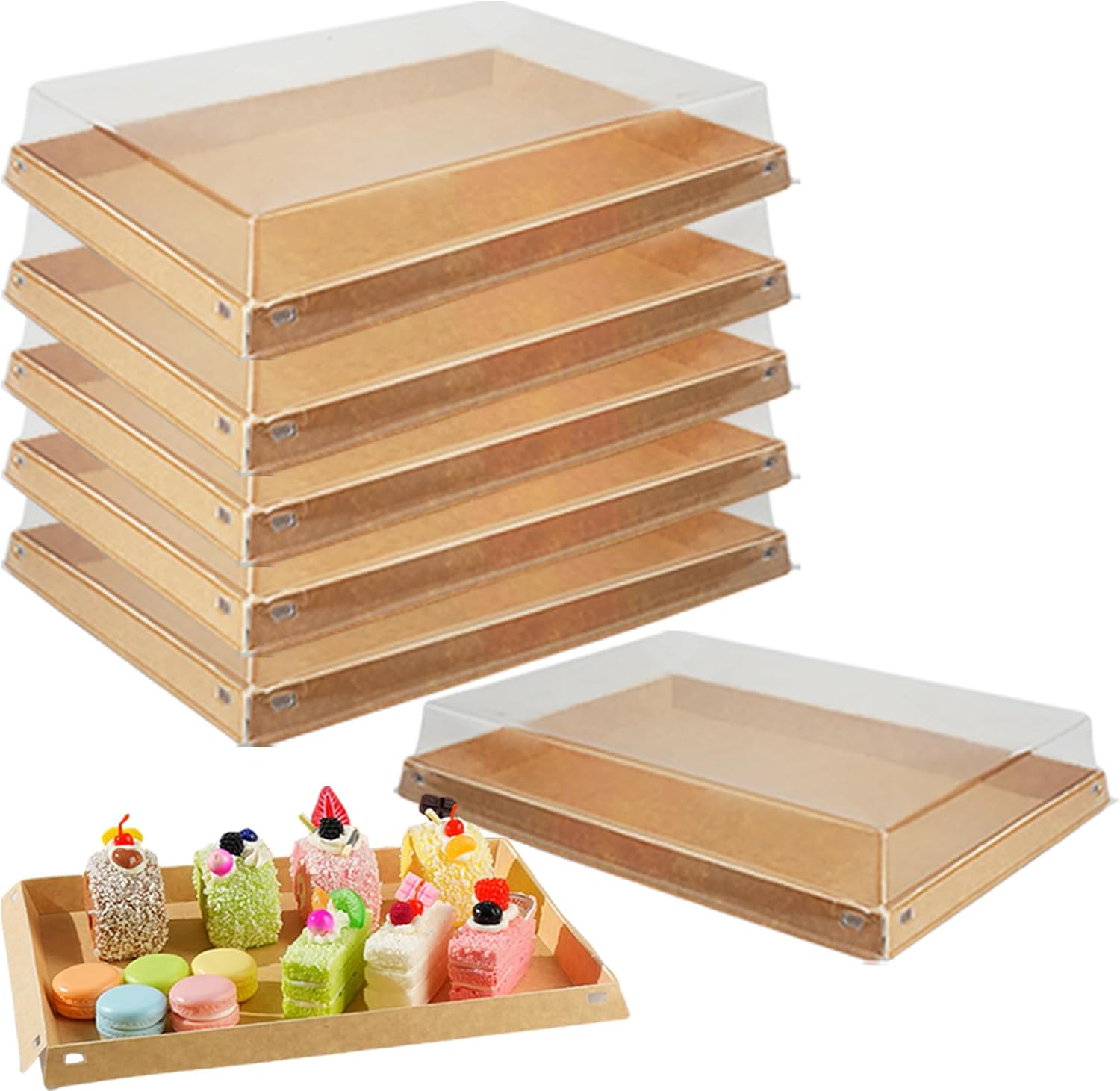 Amazon.com: 5 Pack 11" x 7.5" Serving Trays Sets Catering Trays with ...