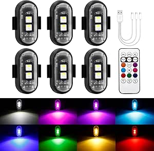 Amazon.com: PIFOOG 6PCS Wireless LED Strobe Lights with Remote Control ...