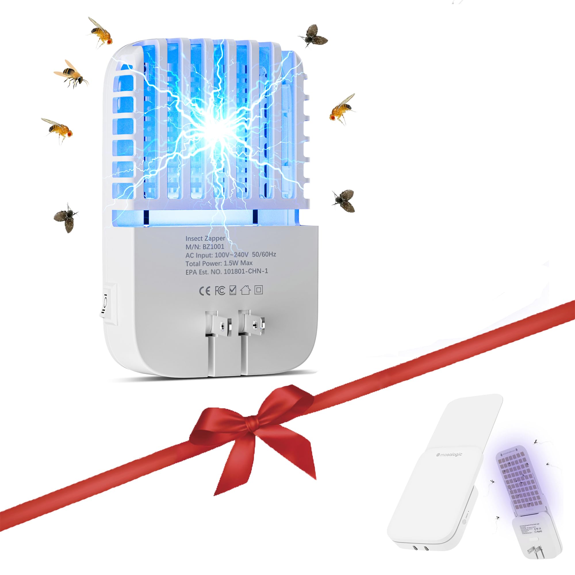 Amazon.com : Mosalogic Fly Insect Trap with Bug Zapper for Indoor Use ...