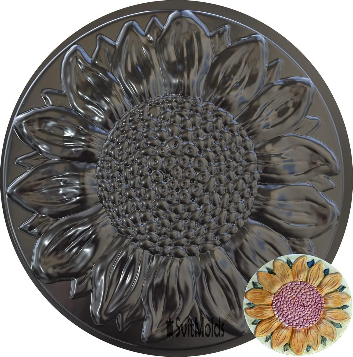 Amazon.com: Sunflower Plastic Mold Stepping Stone Garden Path Concrete ...