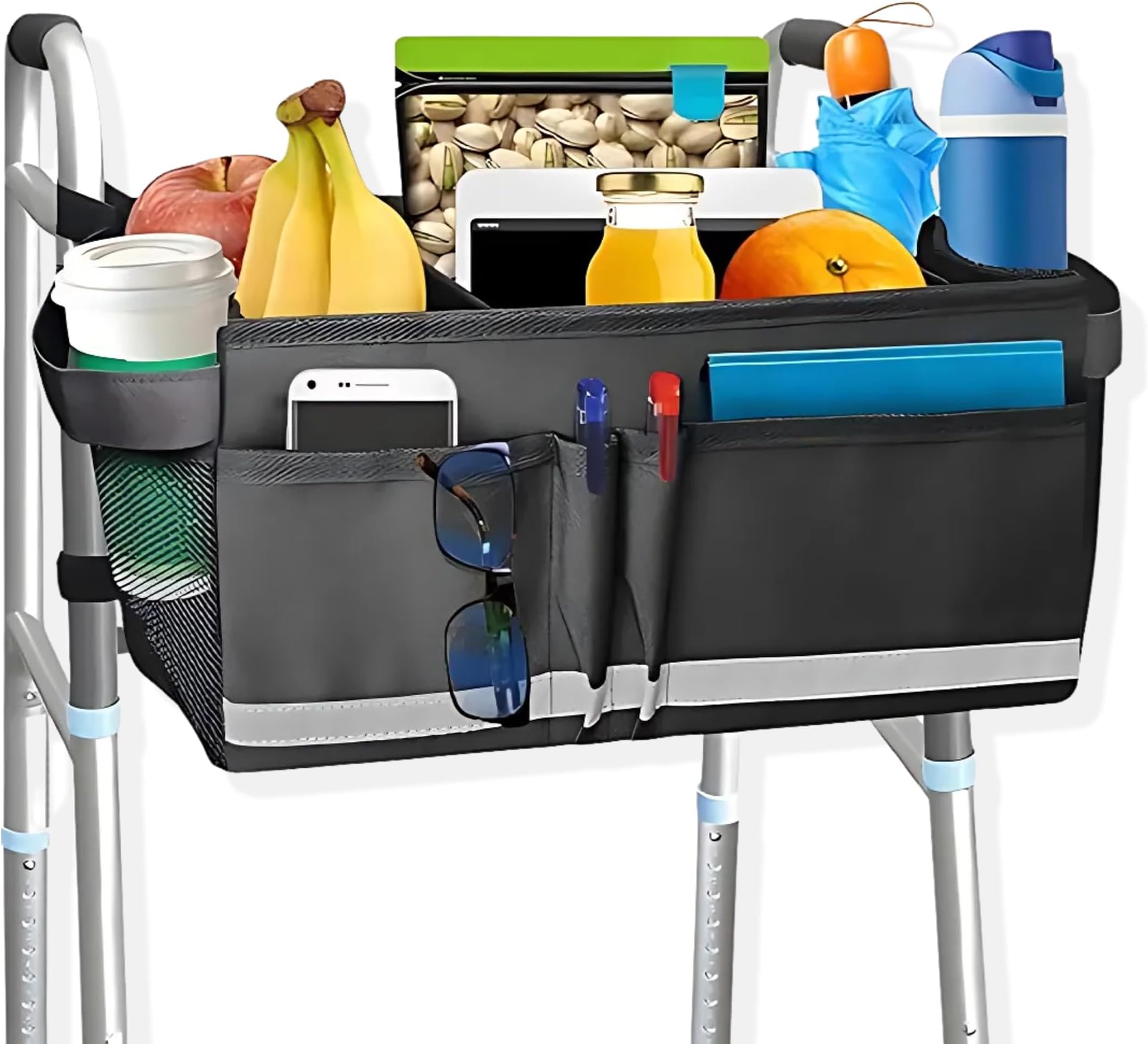 Amazon.com: Upgrade Walker Basket with Cup Holder, Foldable Storage Bag ...