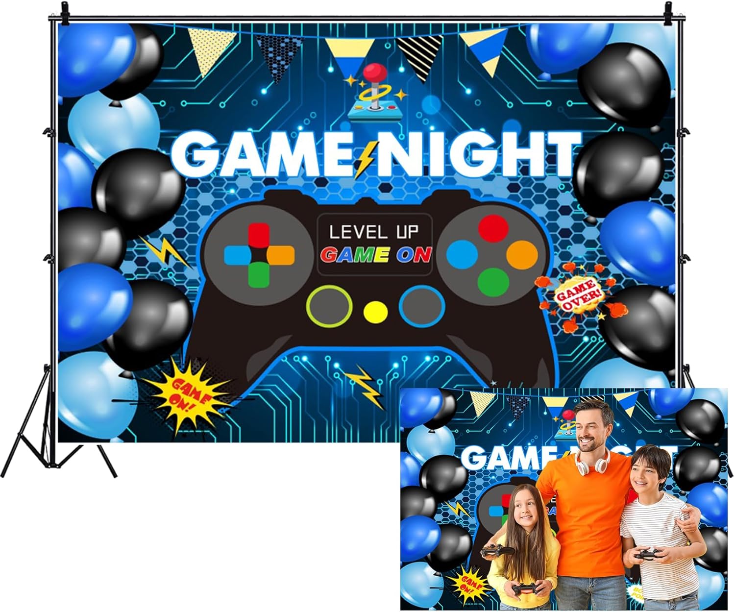 Amazon.com : Yeele 7x5ft Game Night Theme Backdrop for Photography ...
