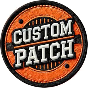Amazon.com: Luxury Custom Embroidered Logo or Image Patches, Iron On Sew On Hook and Loop ...