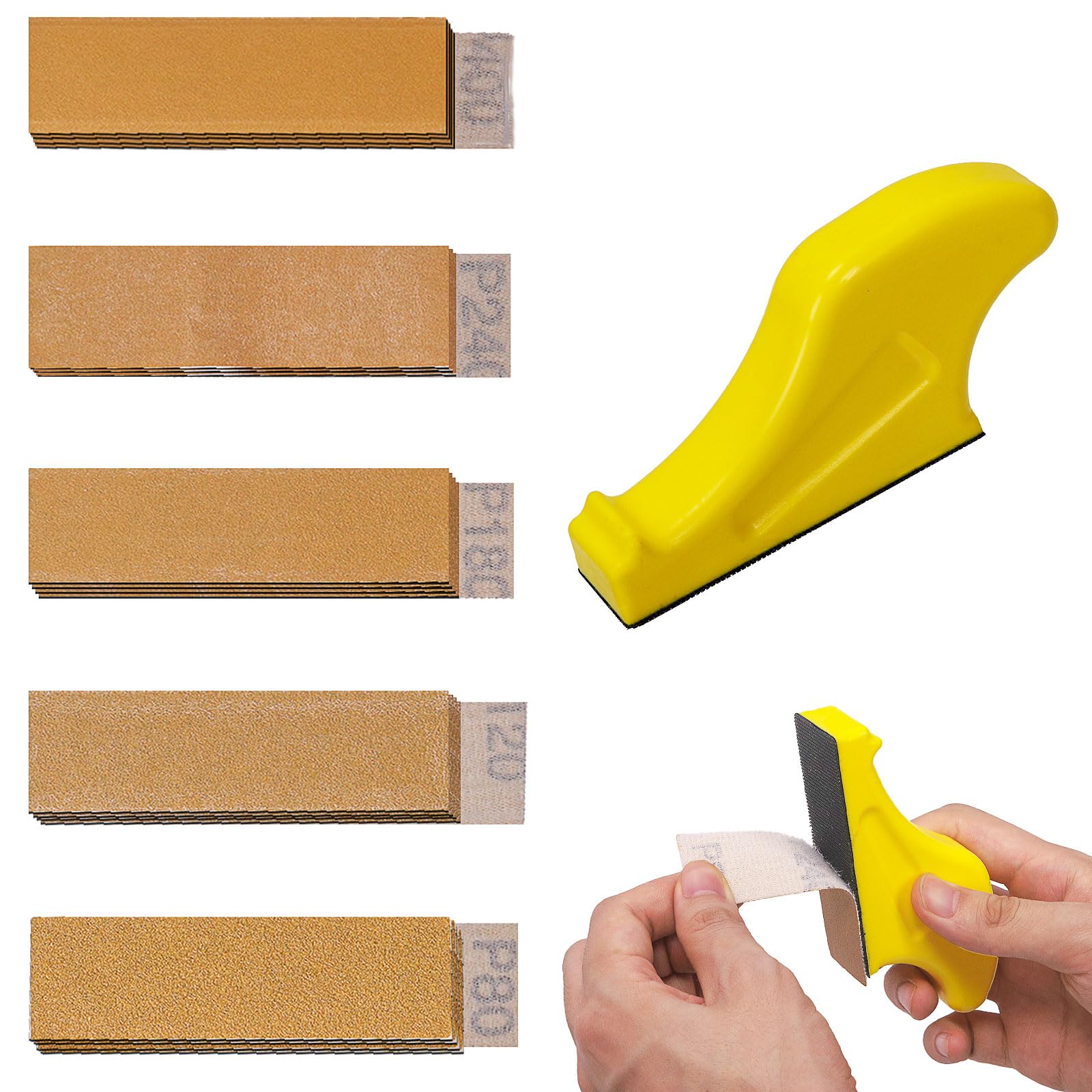 Micro Sander Kit 3.5 X 1 Mini Detail Sander Sandpaper Kit 80 120 180 ...
