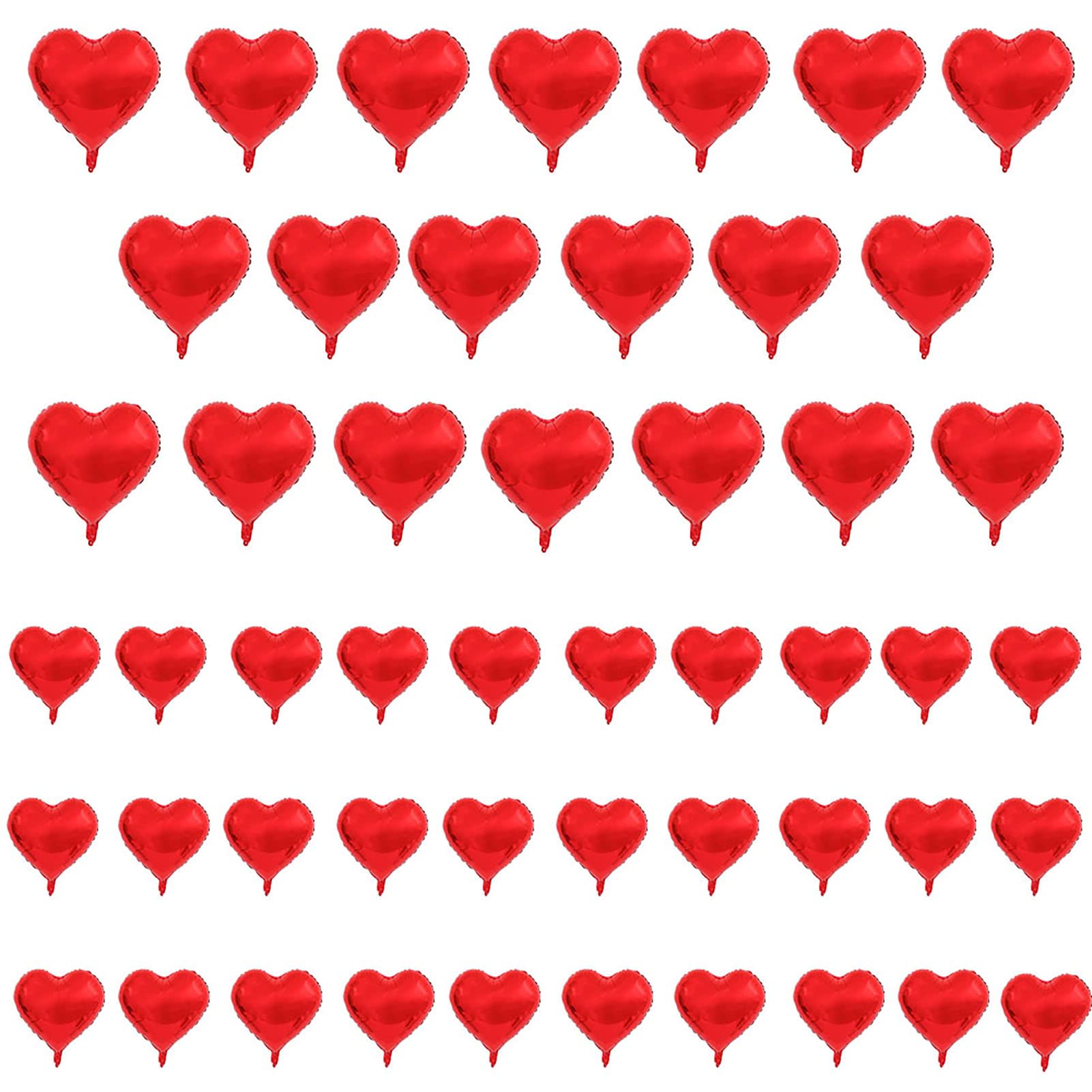 Amazon.com: 50 Pcs 2 Size Red Heart Balloon 20 Pcs 10 inch Foil Balloon ...