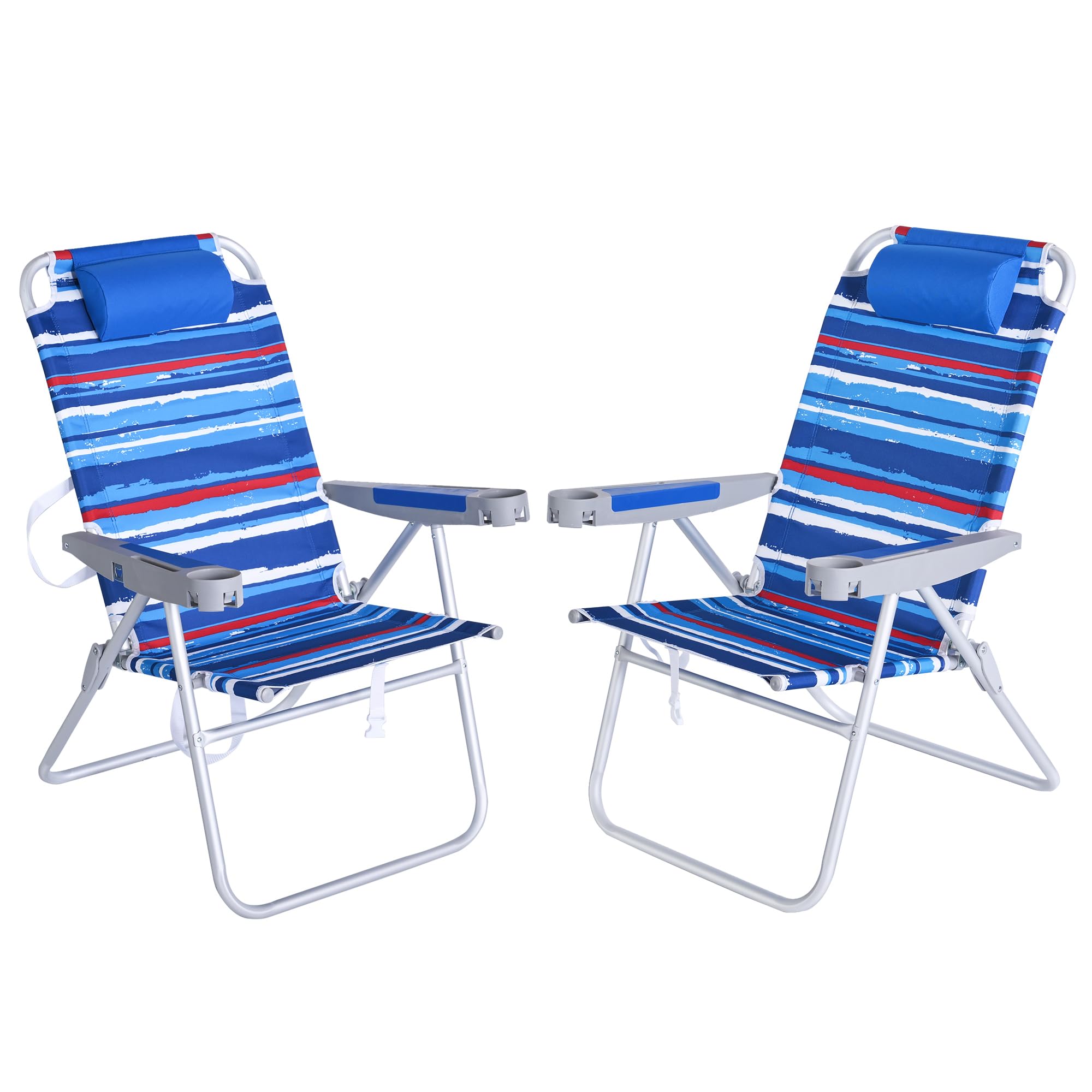 Snapklik.com : SUNNYFEEL 17" Tall Oversized Beach Chairs 2 Pack For ...