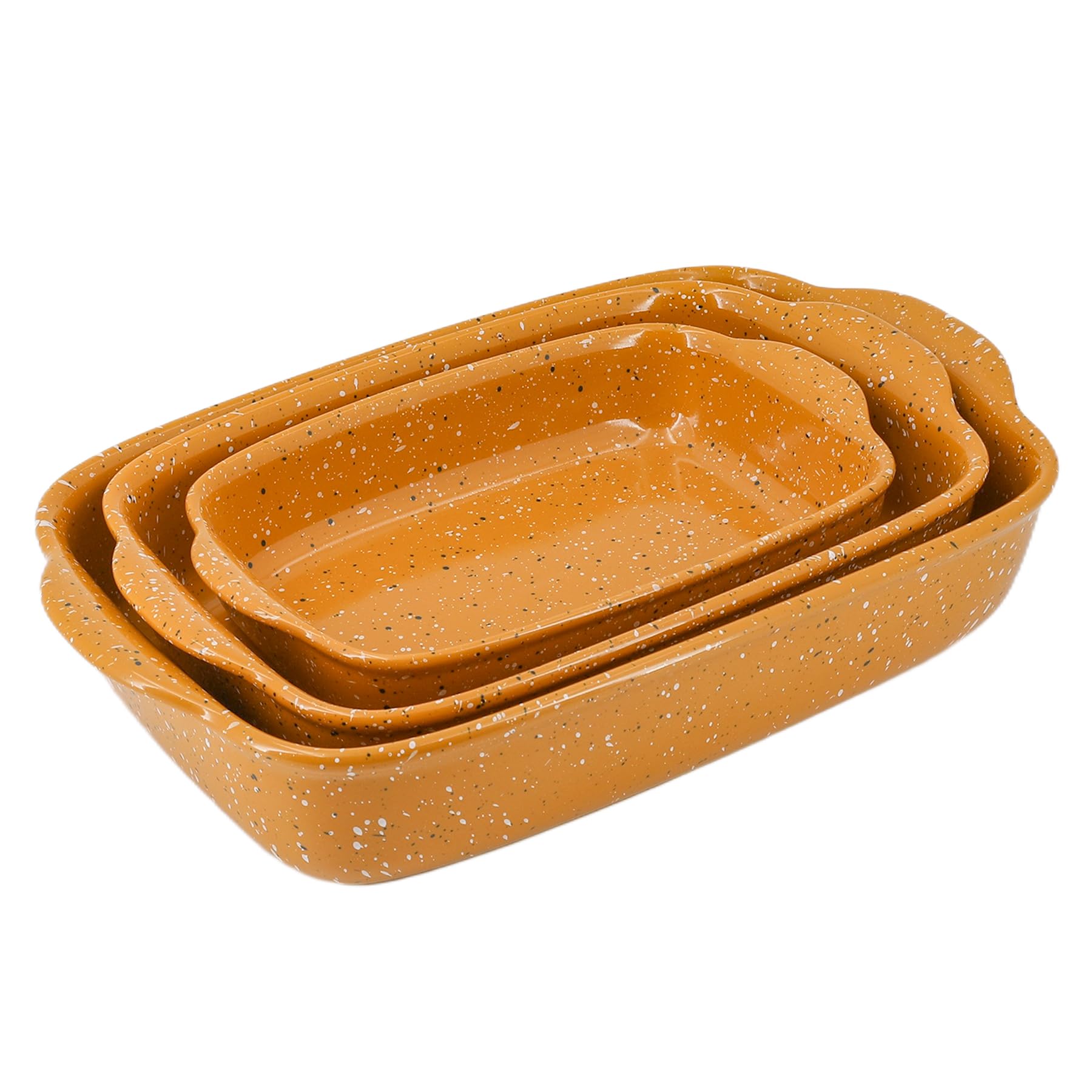Amazon.com: KROKORI Ceramic Baking Dish Set of 3, Casserole for Oven ...