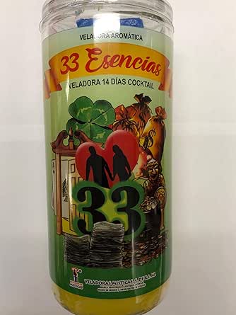 Amazon.com: 33 Essences (33 Esencias) 14 Day Prepared Scented Candle in ...