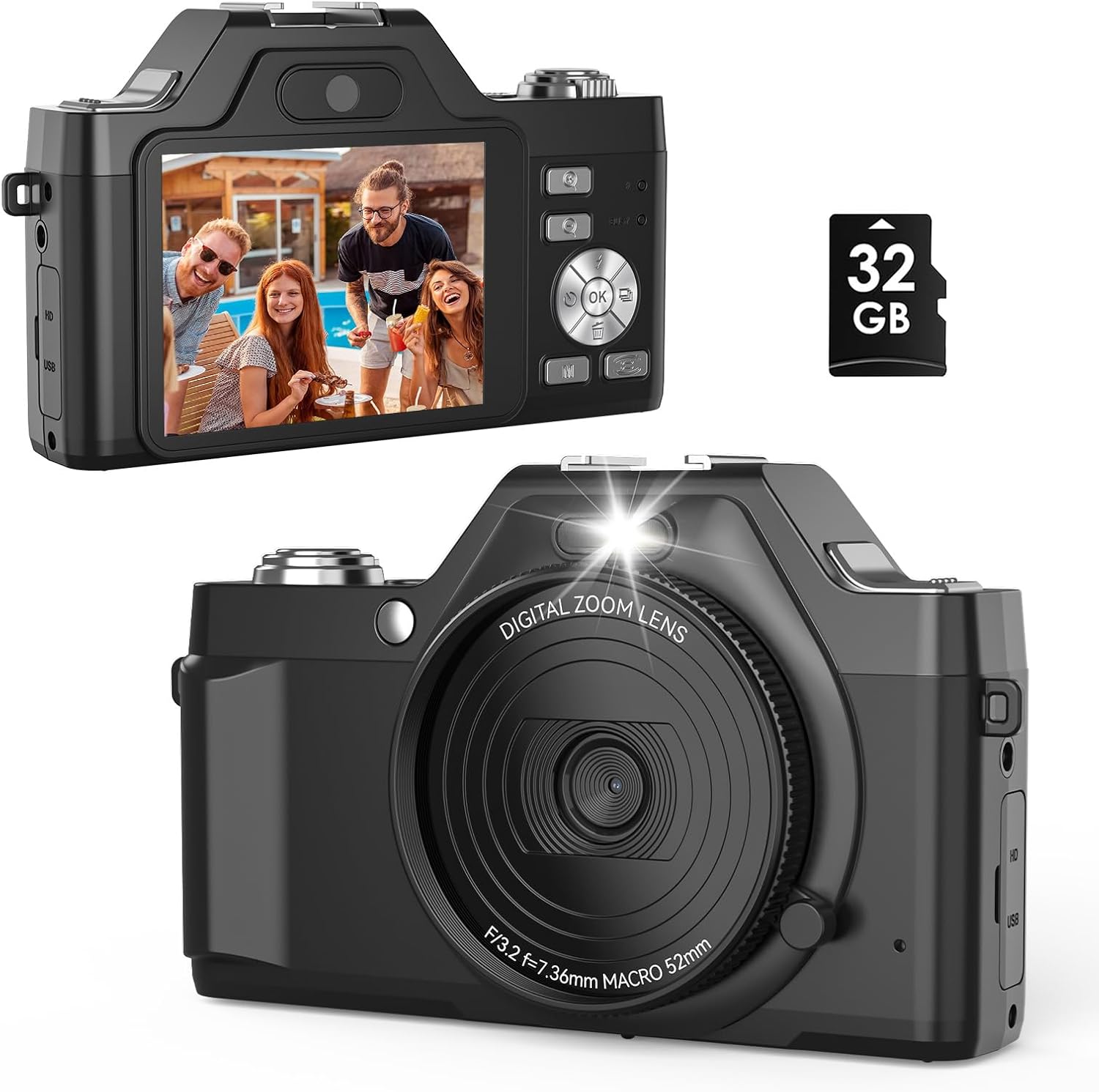 Amazon.com : Digital Camera for Photography, 58MP 4K Vlogging Camera ...