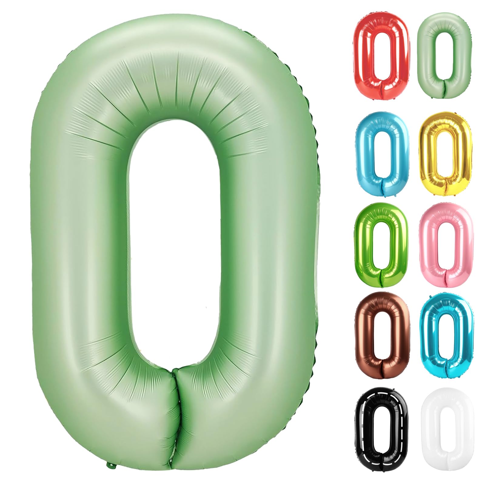 Amazon.com: Oliver Green Number 0 Balloon 40 Inch, 0 Balloon Numberfor ...