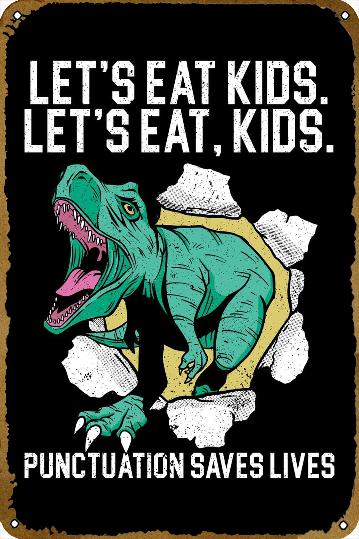 Punctuation Saves Lives Poster Funny Lets Eat Kids Punctuation Saves