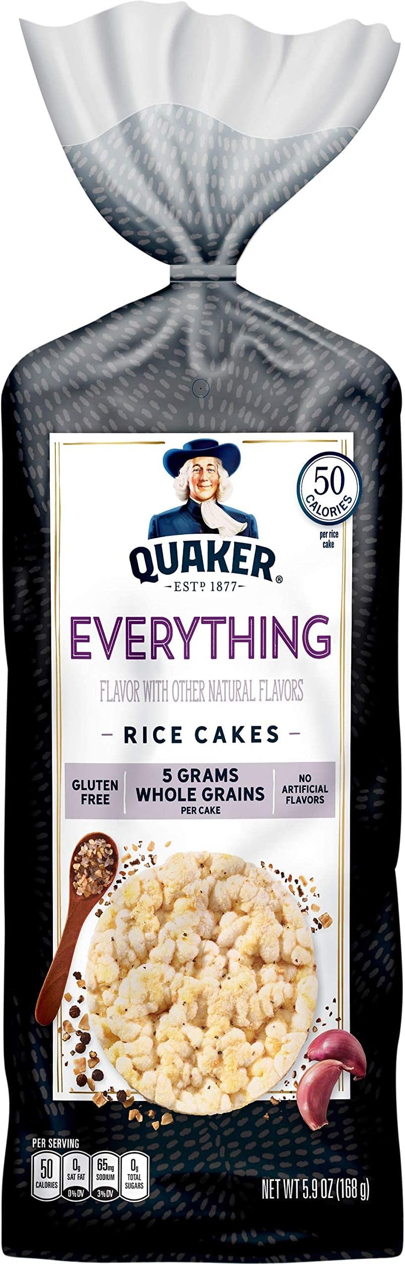 Amazon.com: Quaker Rice Cakes, Everything Bagel, 5.9 Ounce Bag ...