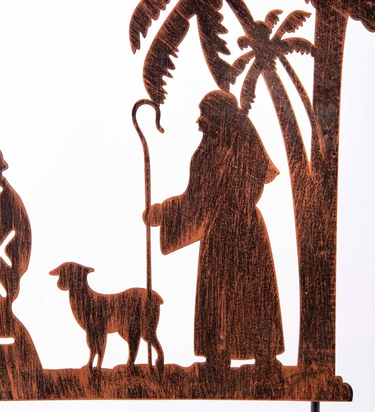 Snapklik.com : Nativity Set For Christmas Outdoor Bronze Solar LED ...