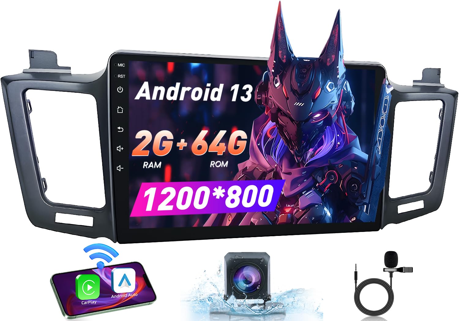 Amazon.com: Car Radio for Toyota RAV4 2013-2018: [2G+64G] 10.1 Inch ...