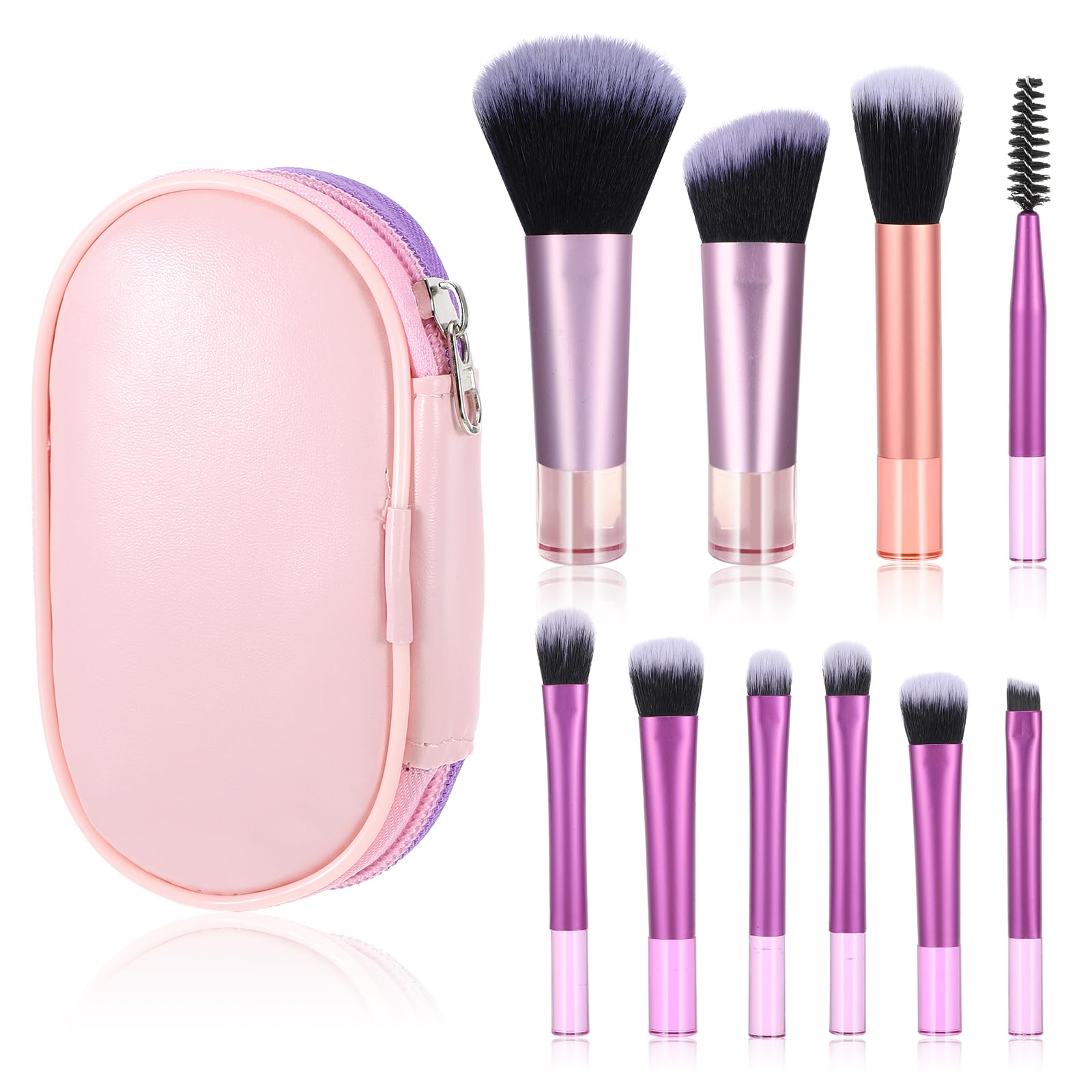 Amazon.com: 10 Pcs Travel Makeup Brush Set Mini Makeup Brushes Travel ...