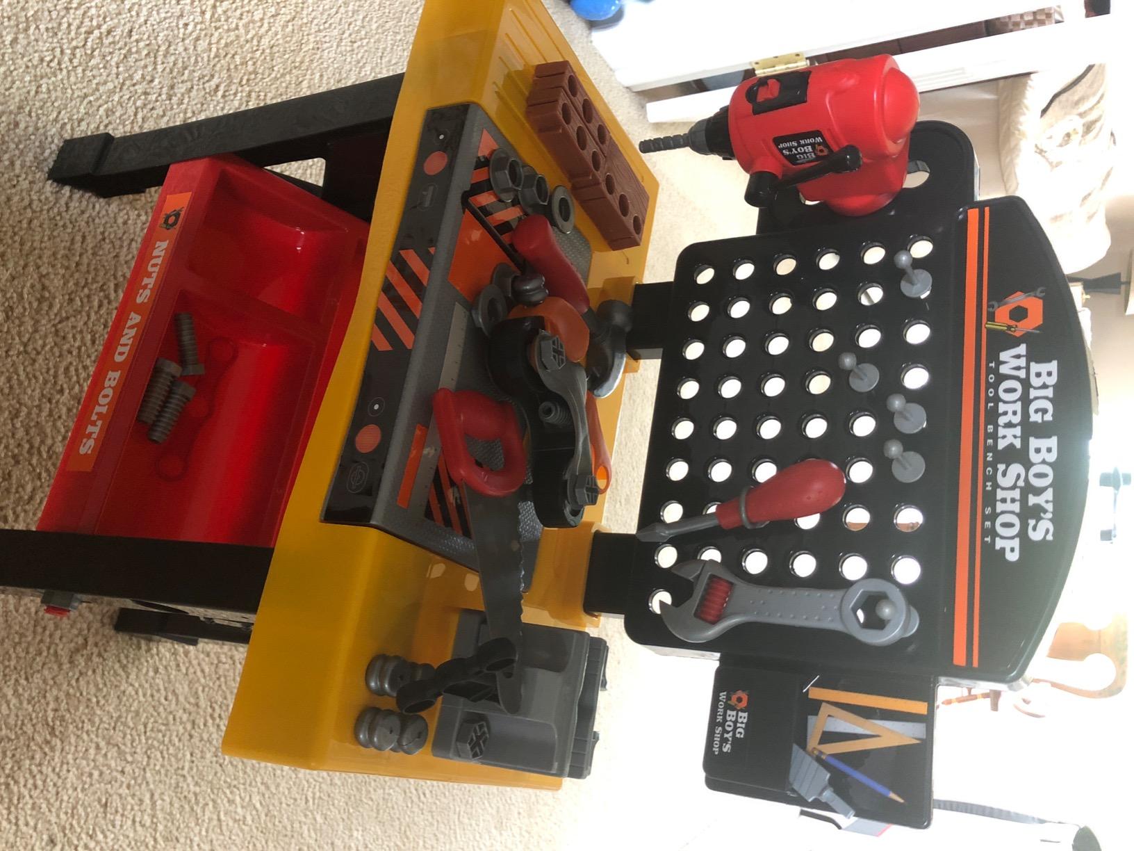 Amazon.com: World Tech Toys 54 Piece Big Boys Tool and Bench Work Shop ...