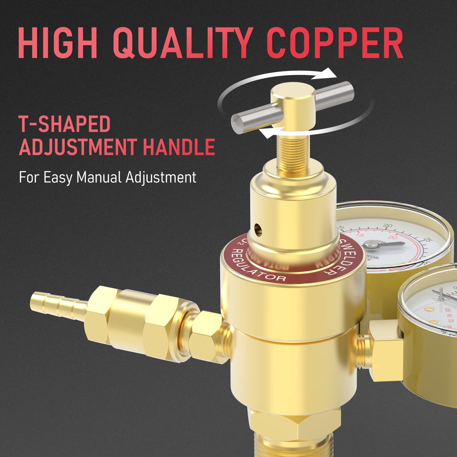 Snapklik.com : YESWELDER Argon CO2 Regulator