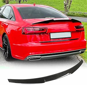Amazon.com: A6 Carbon Fiber Trunk Spoiler for Audi A6 C7 A6 Sline S6 ...
