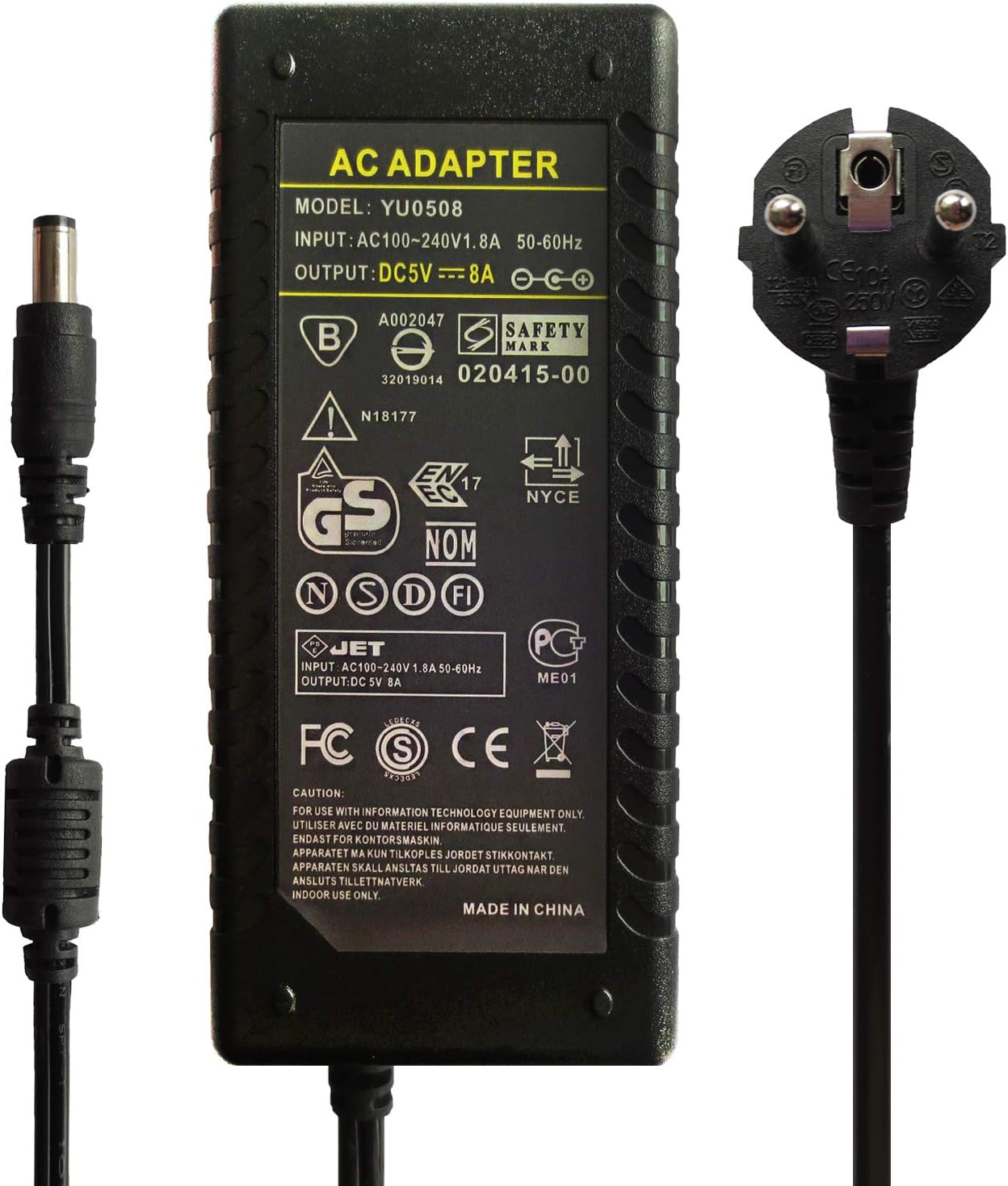 ALITOVE 5V 5A Netzteil AC zu DC Netzteil Konverter 5,5x2,5mm Stecker ...