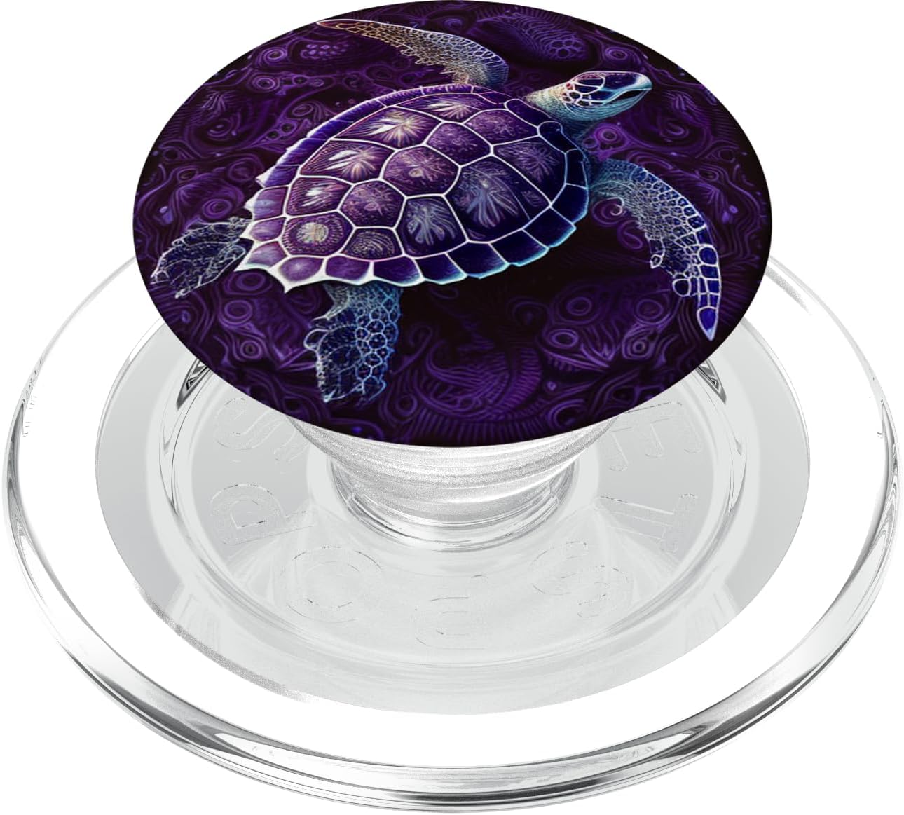 Amazon.com: Circle Symmetry mandala purple sea turtle PopSockets ...