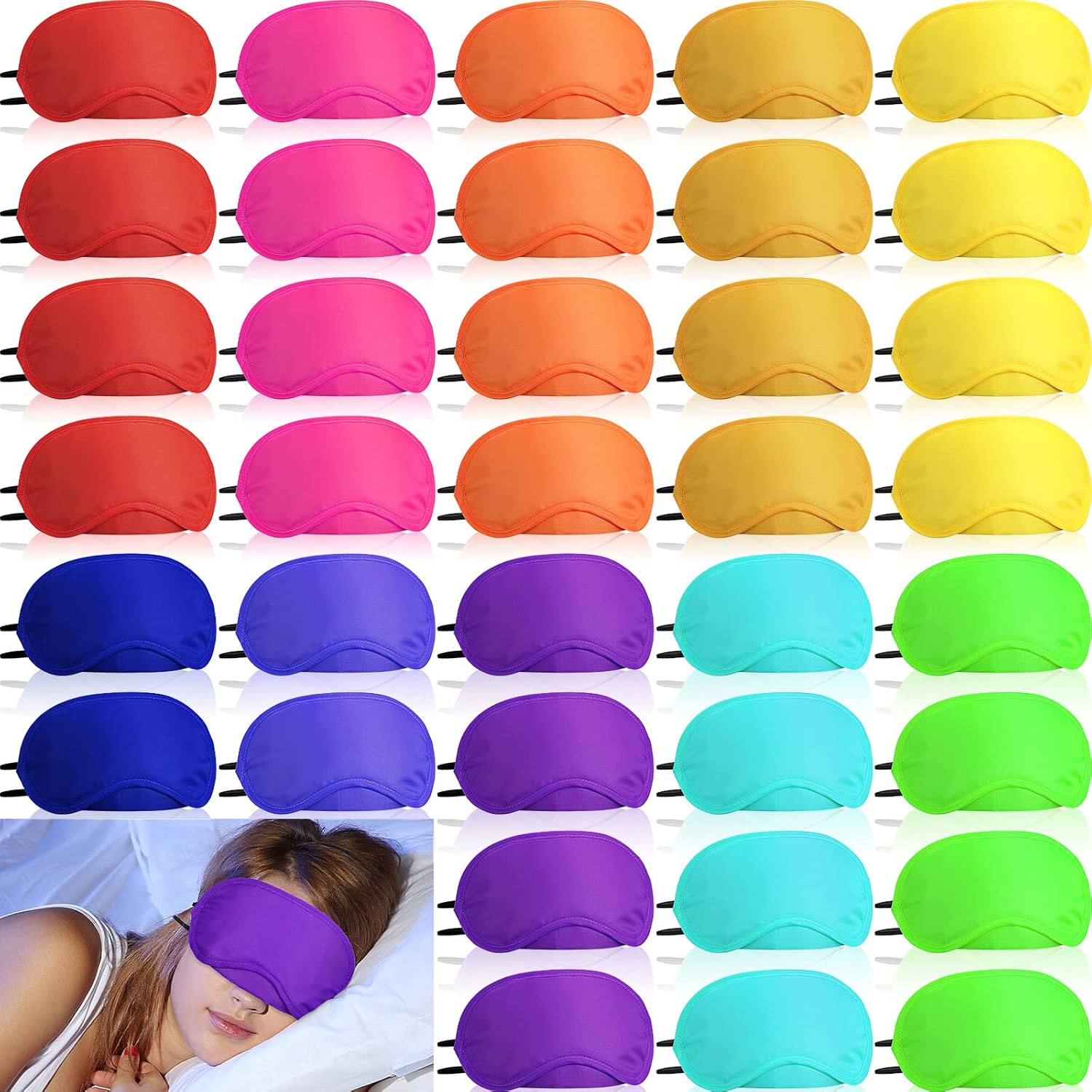 Amazon.com: Tarpop 200 Pcs Eye Mask Bulk Sleep Masks Blindfolds for ...