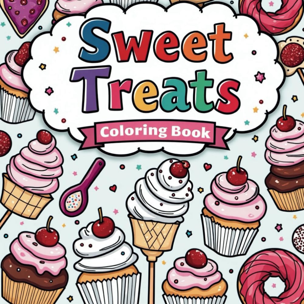 Amazon.com: Easy Sweet Treats Coloring Book: Big and Easy Coloring ...