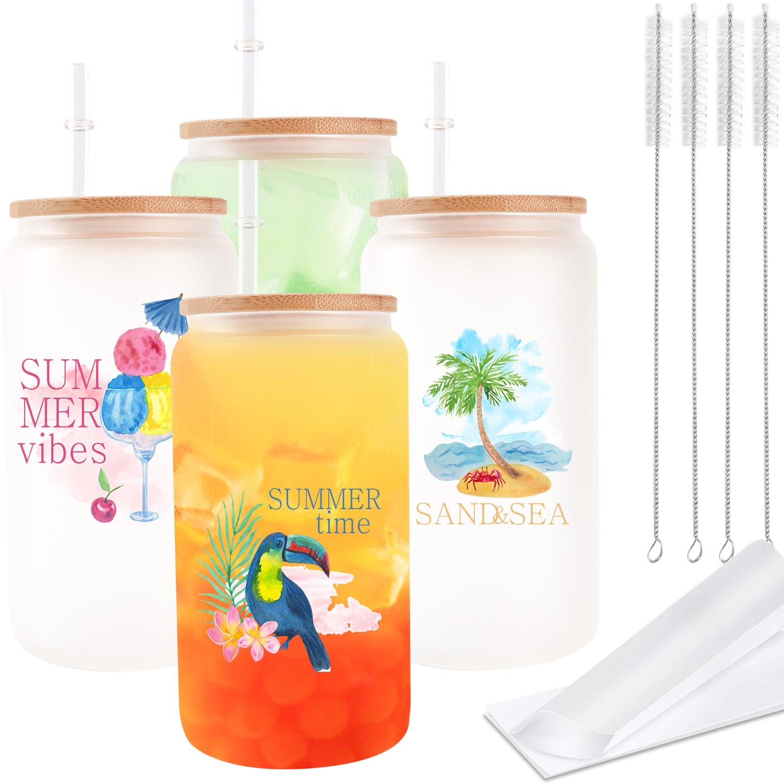 Snapklik.com : Joyclub 4 Pack Sublimation Glass Cups