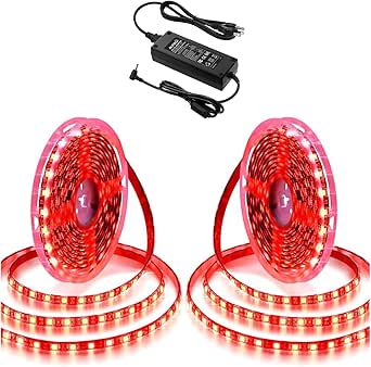 Amazon.com: ALITOVE Red LED Light Strip 32.8ft Waterproof IP65 10M 600 ...