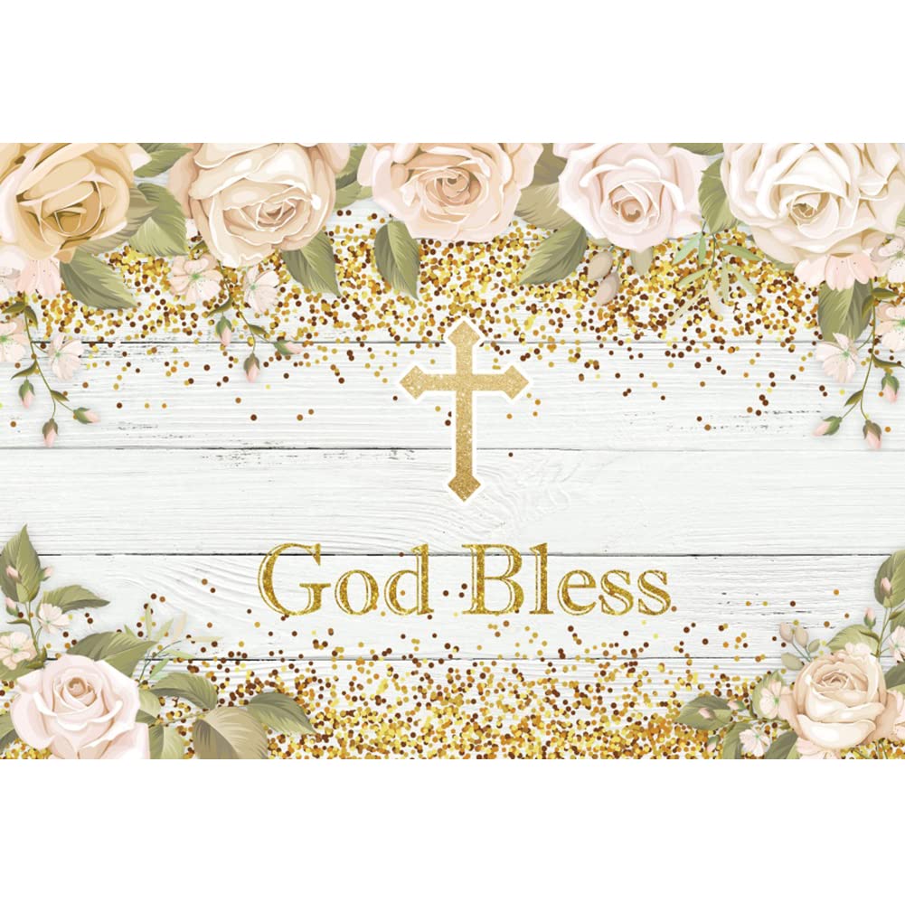 7x5ft God Bless Photography Backdrop First Holy Communion Baptism ...