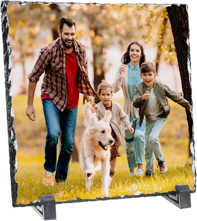 Amazon.com - Personalized Picture Stone Frame Custom Photo Rock Slate ...