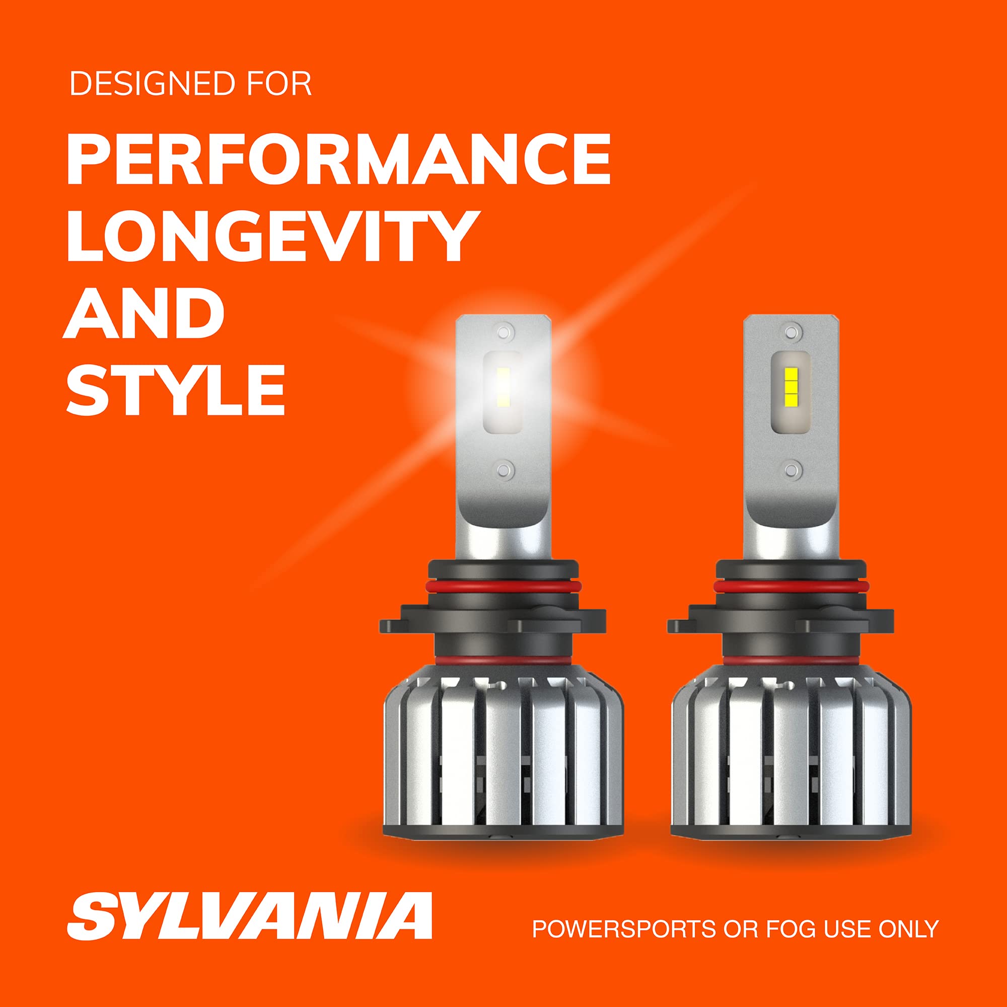SYLVANIA 9012 LED Powersport Headlight Bulbs for Off-Road Use or Fog ...