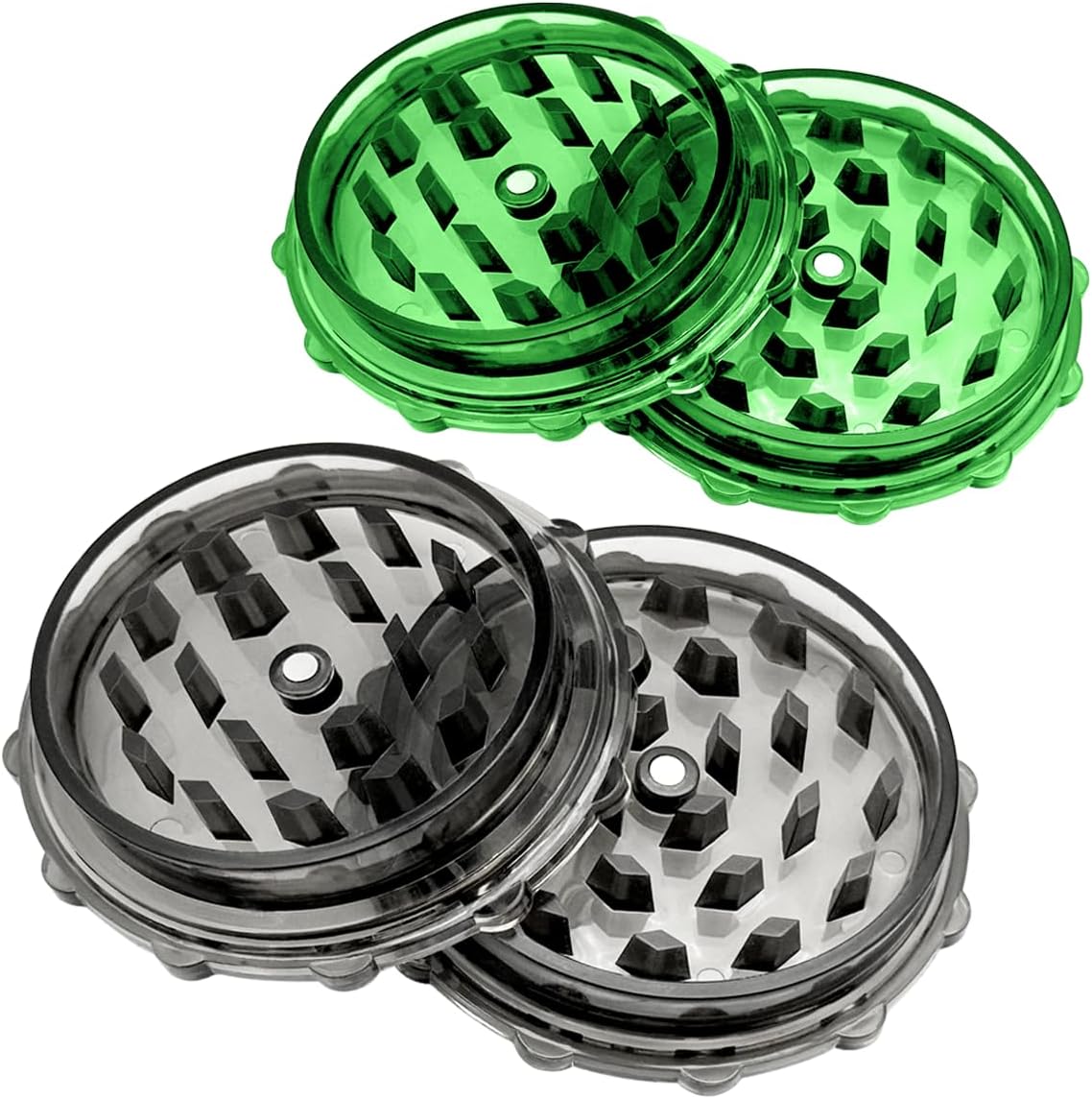 Amazon.com: Kitchen Spice Grinder Acrylic 2pc with Magnet Clear Color ...