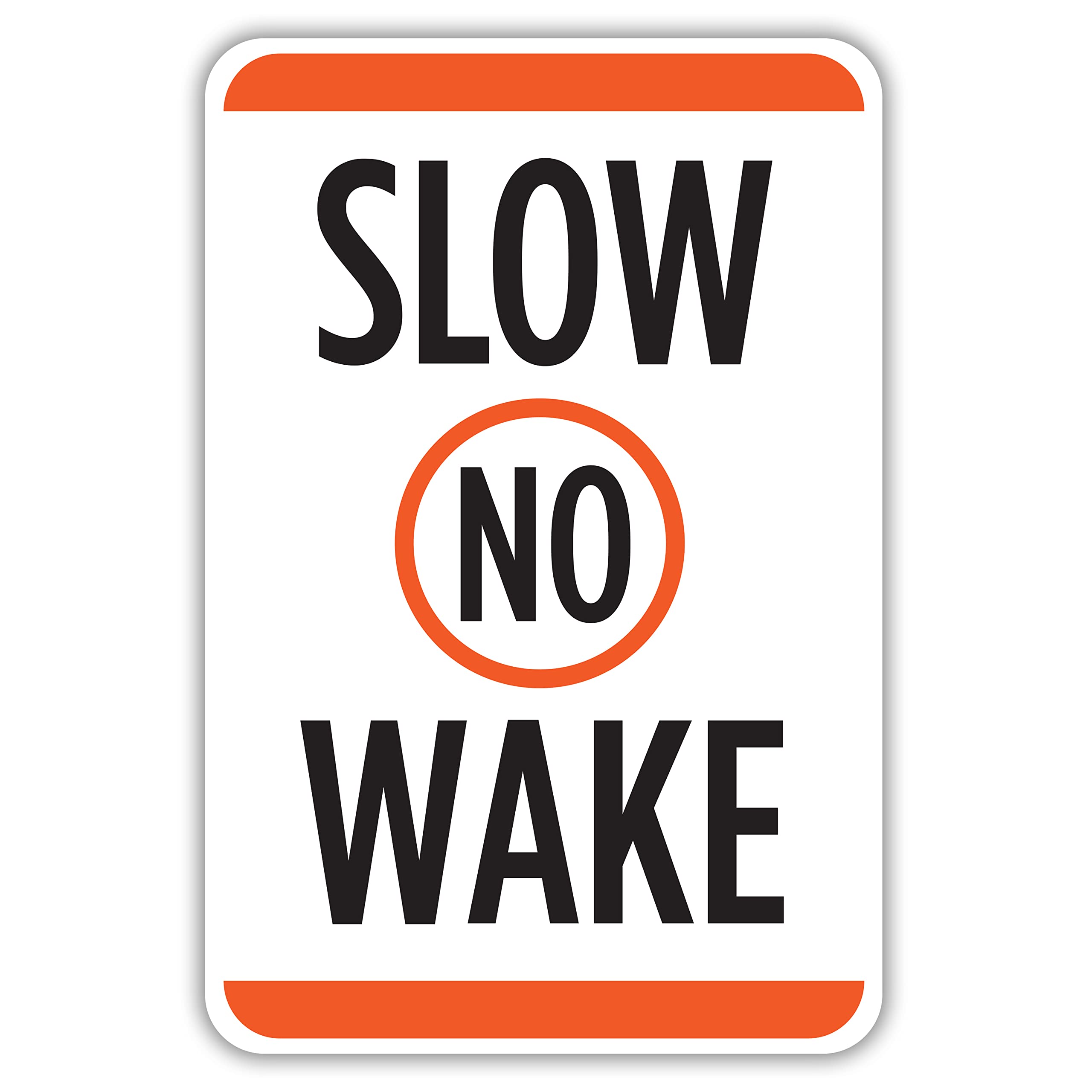 Amazon.com: Slow No Wake Aluminum Sign - Metal Sign, Boating Sign, Slow ...