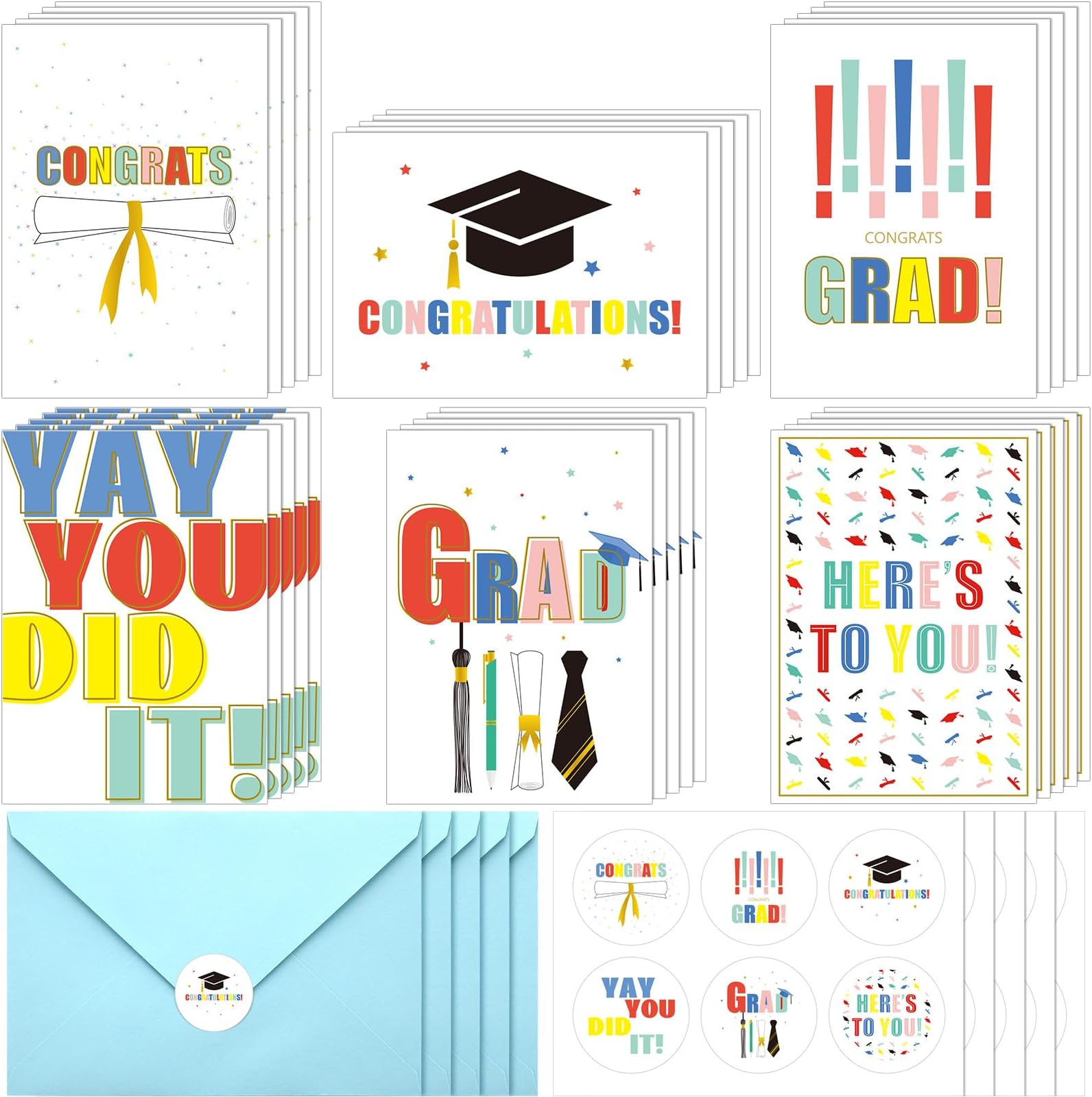 Amazon.com : Hallmark Graduation Cards for Kids Bulk Assortment (36 ...