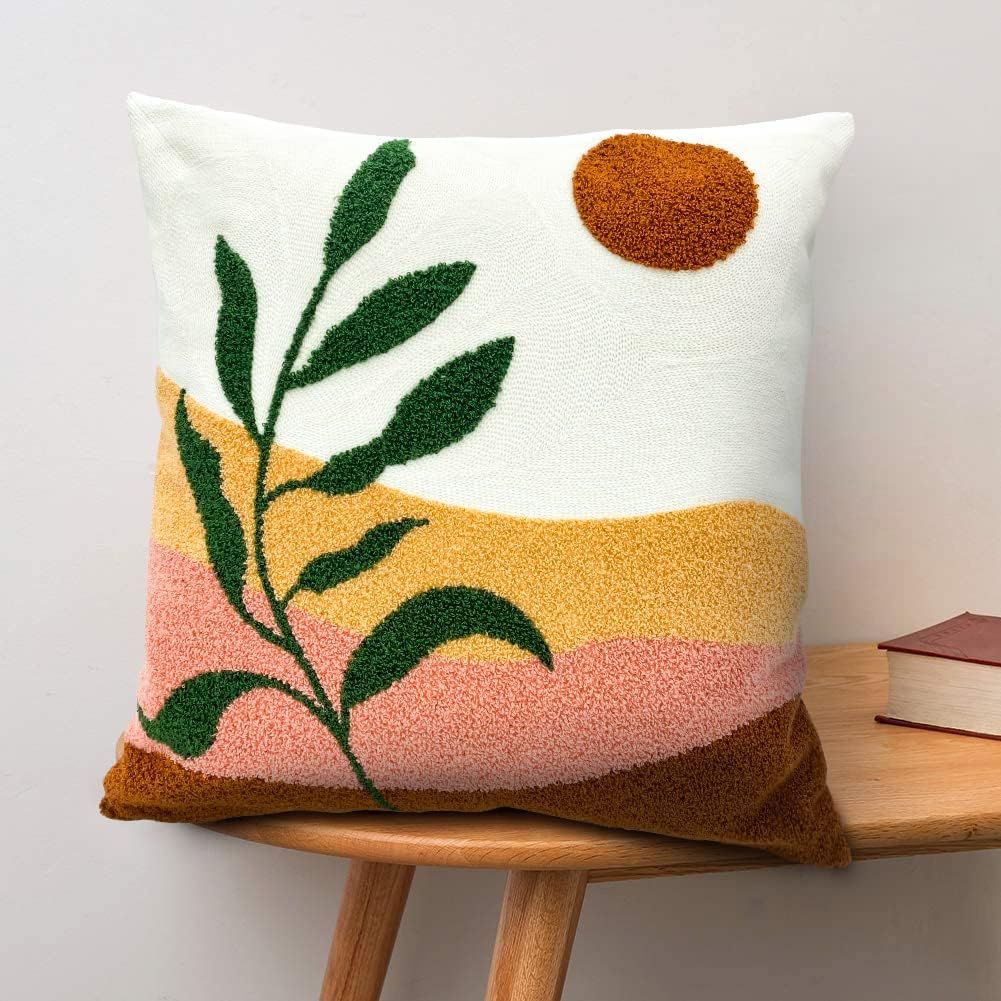 Amazon.com: HYOPUO Boho Abstract Pillow Covers 18x18, Soft Mid Century ...