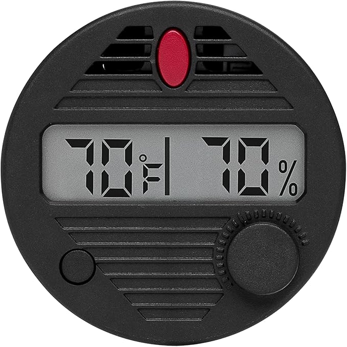 Quality Importers Hygroset II Round Digital Hygrometer for Humidors ...