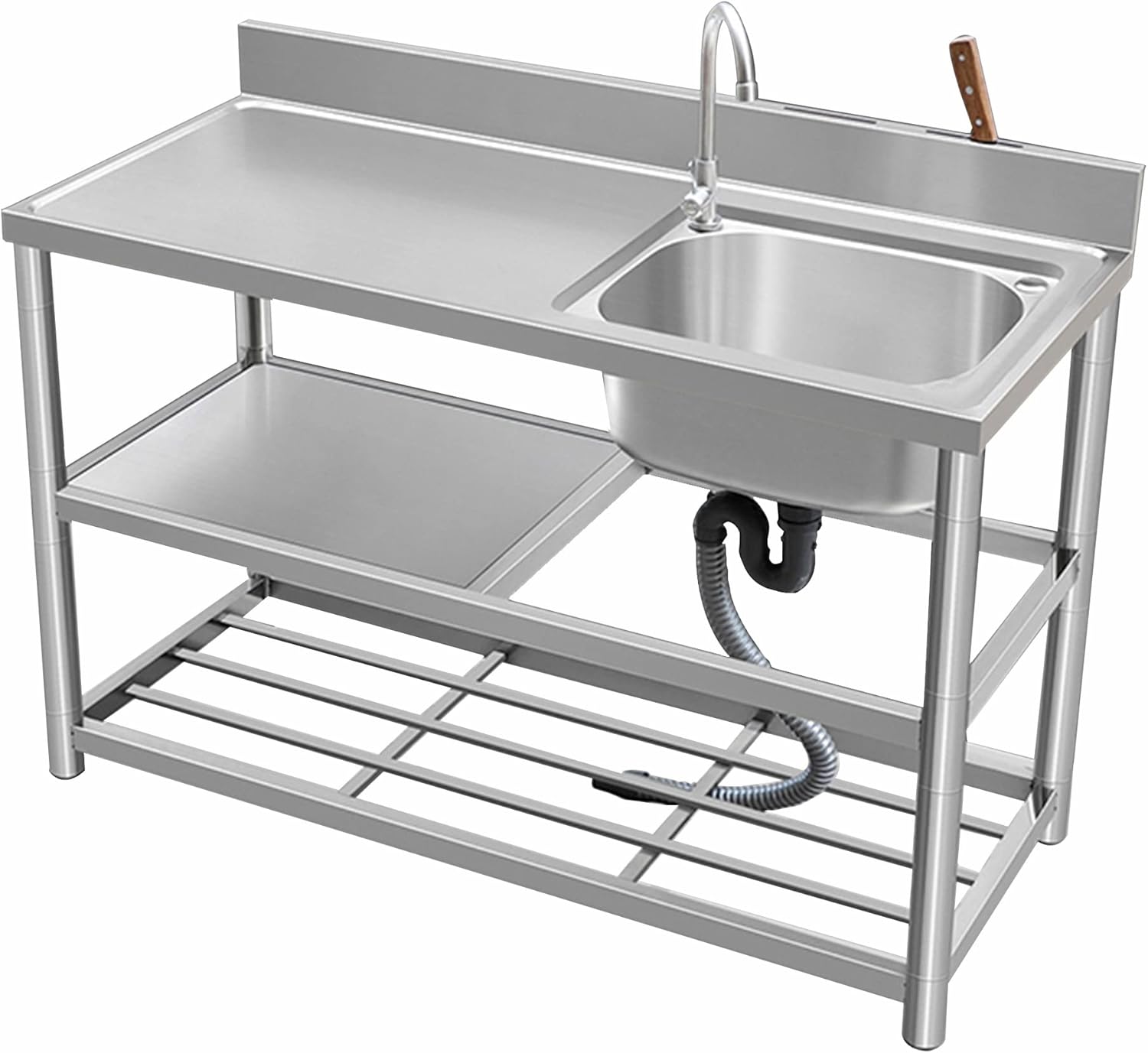Amazon.com: Outdoor Kitchen Commercial Restaurant Sinks Set 304 ...