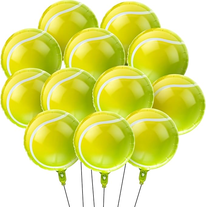 Amazon.com: Motionchic 20 Pcs 18 Inch Tennis Balloon Tennis Party ...