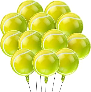 Amazon.com: Motionchic 20 Pcs 18 Inch Tennis Balloon Tennis Party ...
