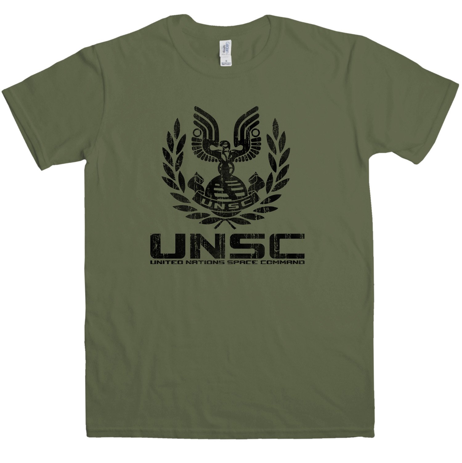 Amazon.com: Mens T Shirt - UNSC - Military Green - Small : Clothing ...