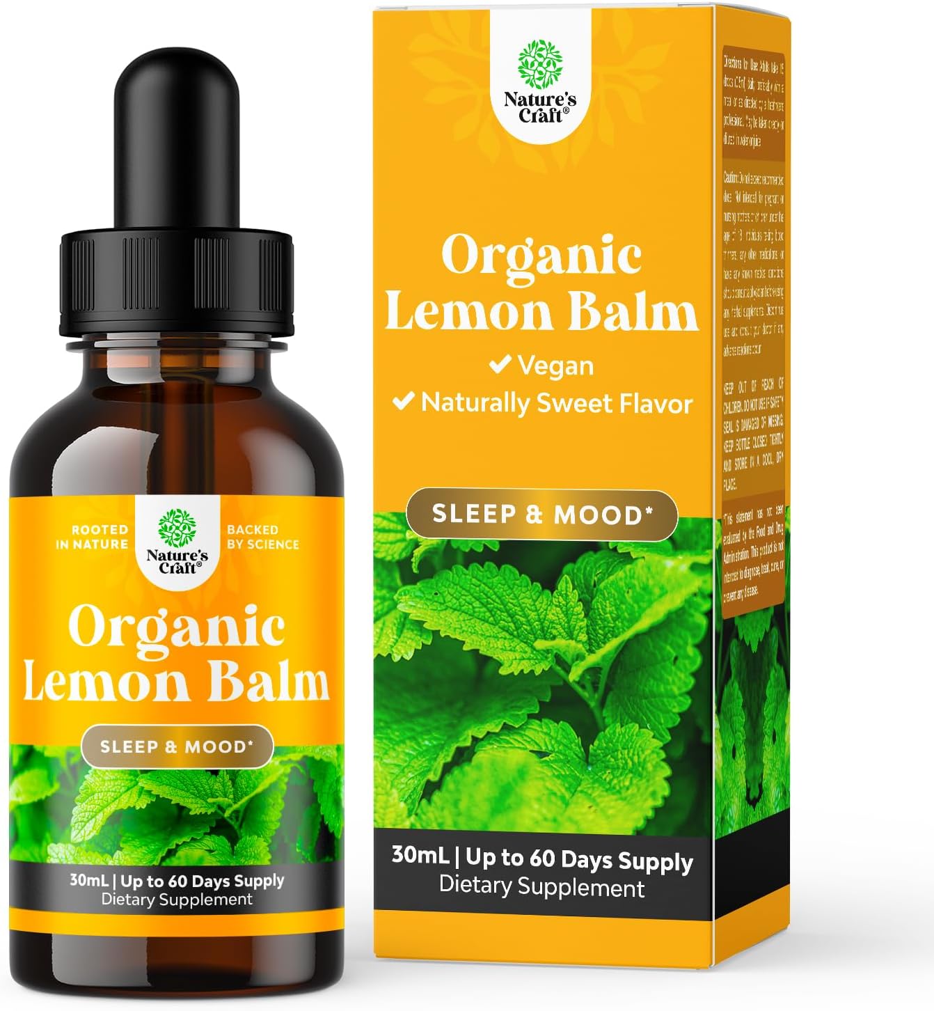 Amazon.com: Organic Lemon Balm Leaf Liquid Extract for Immune Support ...