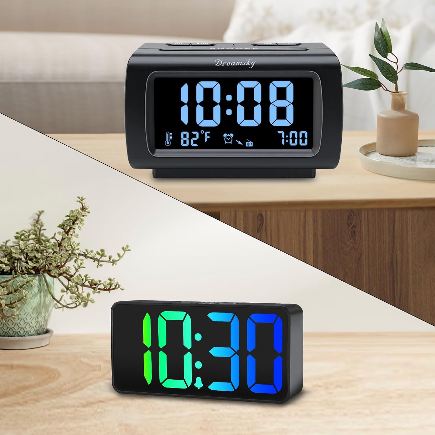 Amazon.com: DreamSky Clock Radio and RGB Digital Clock : Home & Kitchen