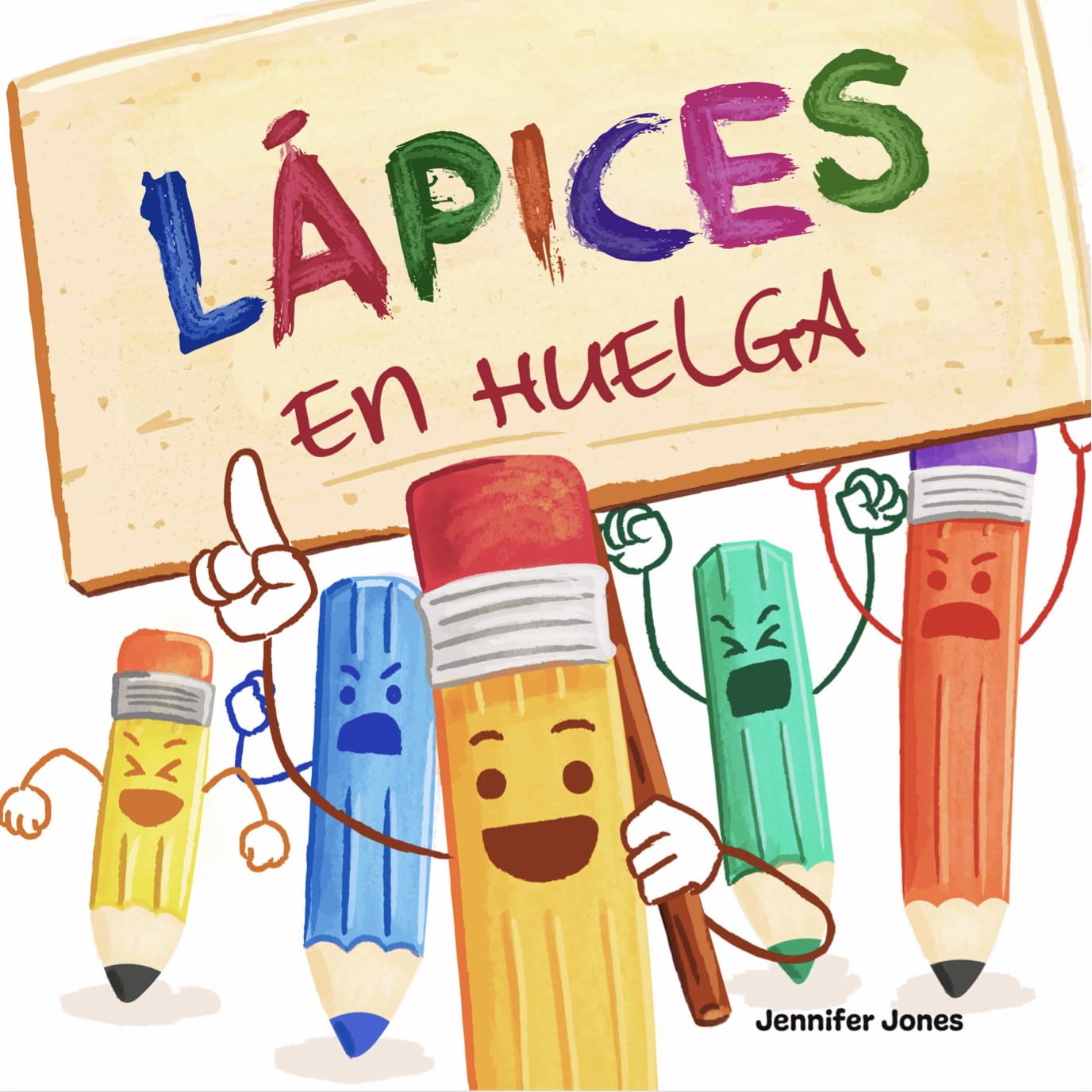 Lápices en huelga: Un libro infantil divertido, con rimas, para leer en ...