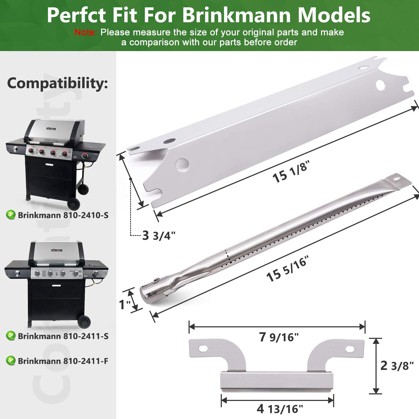 Snapklik.com : Grill Replacement Parts Compatible For Brinkmann 810 ...
