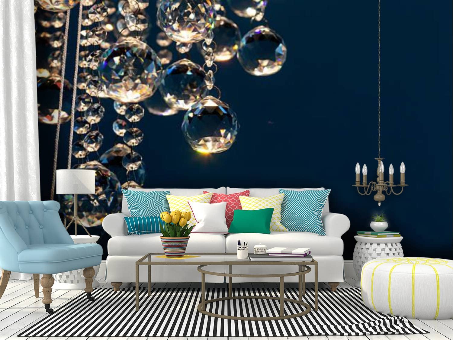 Chandelier Wallpaper Patterns Chandelier By Julien Macdonald Silver